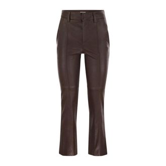 Brunello Cucinelli Femme, Pantalons, Rouge, Taille: 34 FR Seamed Faux Leather Cropped Flare Pants