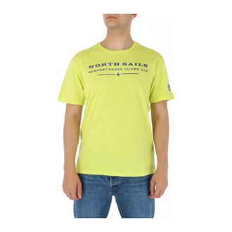 North Sails Gelbes Rundhals T-Shirt - - Tops - Herren - Gelb - 2XL