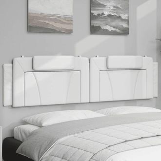vidaXL Coussin de t&ecirc;te de lit blanc 200 cm similicuir - Vidaxl