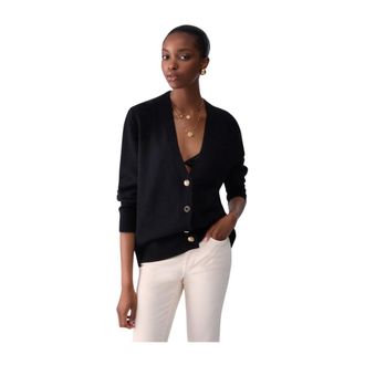Liu Jo Cardigan en Laine Pure - Femme - Pulls - Noir - Taille: 36 FR
