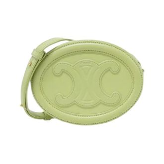 Celine Pre-owned Sac bandouli&egrave;re ovale en cuir de veau - Femme - Pre-owned - Vert - Taille: ONE Size