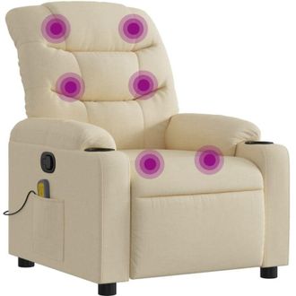 vidaXL Massagesessel Creme Stoff - Vidaxl