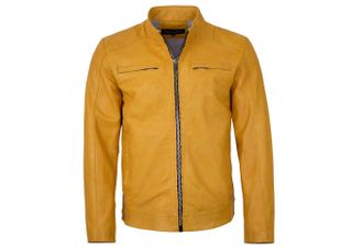 Jilani Lederjacke Kawelo Jilani - Herren Lederjacke Lammnappa gelb