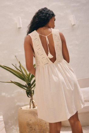 Next Strandkleid Minikleid aus H&auml;kel-Mix (1-tlg)