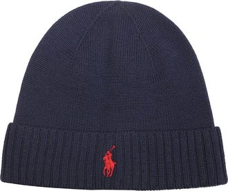 Polo Ralph Lauren Merino M&uuml;tze - - Accessories - Herren - Blau - ONE SIZE