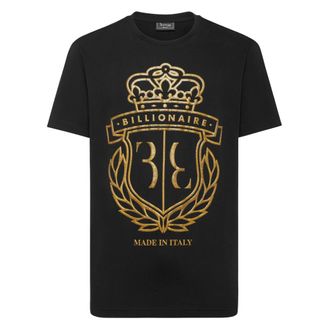 Billionaire Boys Club Homme, Tops, Noir, Taille: 5XL T-shirt Col Rond MC Crest