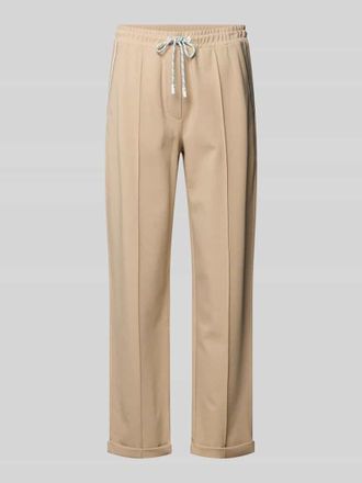 Marc Cain Straight Fit Stoffhose mit Ziern&auml;hten