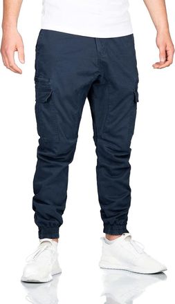 Alessandro Salvarini A. Salvarini Herren Designer Cargo Hose Strech Cargohose Taschen AS272[AS-272-Dunkelblau-W33-L34]