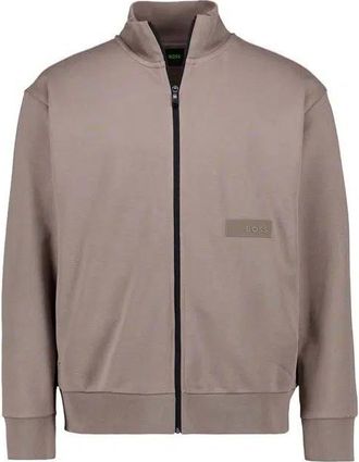 HUGO BOSS Herren Pullover braun Baumwolle unifarben