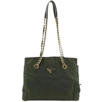 Prada Pre-owned Nylon Tote Bag - - Pre-owned - Damen - Gr&uuml;n - ONE SIZE