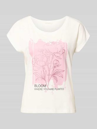 Christian Berg Regular Fit T-Shirt aus Viskose-Mix mit floralem Print