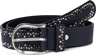 styleBREAKER Ceinture &agrave; clous avec petits clous de diff&eacute;rentes couleurs, ceinture, raccourcissable, unisexe 03010071, couleur:Bleu nuit/bleu fonc&eacute;, taille:105cm