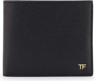 Tom Ford Homme, Accessoires, Noir, Taille: ONE Size Portefeuille Bifold Classique en Cuir