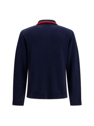 Casablanca Mens Merino Wool Sports Jacket Navy Ovis Aries