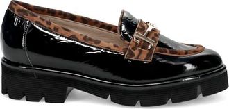 Sangiorgio Mocassins pour femme Animalier en peinture noire - 690 Noir ANIMALIE - Taille 36, Noir, 38.5 EU