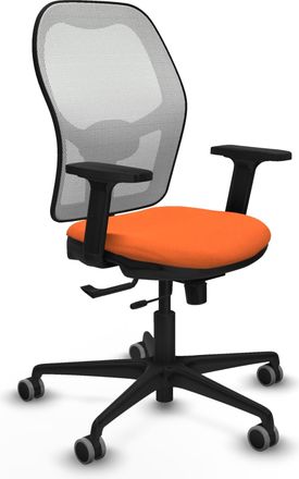 Piqueras y Crespo Schreibtischstuhl mit R&uuml;ckenlehne und 2D-Armlehnen, h&ouml;henverstellbare Lendenwirbelst&uuml;tze, ausgestattet mit Syncro/Traslack und injiziertem Schaumstoff