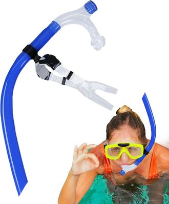 Generico Schnorchel f&uuml;r Schwimmbad, Schnorchel f&uuml;r Erwachsene, Tauchausr&uuml;stung mit Mundst&uuml;ck aus Silikon, f&uuml;r Damen und Herren, im Pool, im offenen Wasser und 