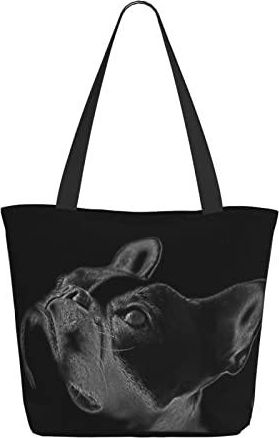 AOOEDM Joli sac &agrave; provisions pour femme avec chien 33 x 27,9 x 17,8 cm. Le cadeau parfait pour la Saint-Valentin. Cest de la Saint-Valentin pour maman, fille
