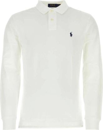Polo Ralph Lauren Homme, Tops, Blanc, Taille: 2XL Polo &agrave; Manches Longues
