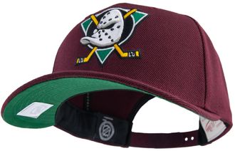 Mitchell & Ness NHL Team Ground 2.0 Pro Baseball Cap - Anaheim Ducks, Burgundy, Snapback (Verstellbare Gr&ouml;&szlig;e)