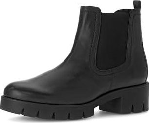 Gabor Bottines Chelsea pour femme, meilleur ajustement, Noir 77., 37.5 EU