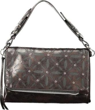 Desigual Verzierter Foldover Umh&auml;ngetasche - - Bags - Damen - Schwarzk - ONE SIZE