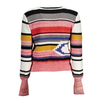 Desigual Femme, Pulls, Multicolore, Taille: 44 FR Pull à Rayures Rouge
