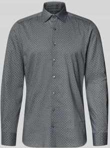 Olymp Level 5 Slim Fit Bsuinesshemd aus Baumwolle mit Kentkragen