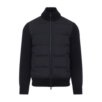 Moncler Gesteppte Strickjacke - - Jackets - Herren - Blau - 3XL