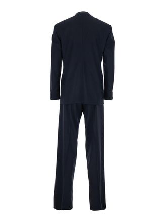 Giorgio Armani Mens Double-Breasted Suit, Blue Wool Virgin Suits