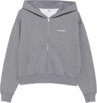 Sporty & Rich Logo-embroidered Zip-up Hoodie