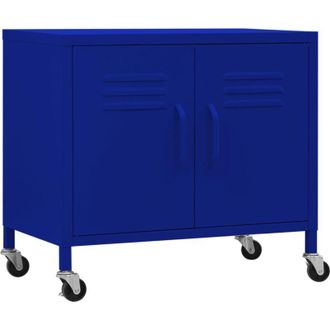 vidaXL vidaXL Aufbewahrungsschrank Dunkelblau 60x35x56 cm Stahl