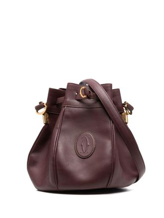 Cartier sac seau &agrave; logo emboss&eacute; pre-owned (ann&eacute;es 2000) - Rouge