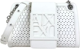 A|X Armani Exchange Femme, Sacs, Blanc, Taille: ONE Size Susy Laser Cut Tracolla