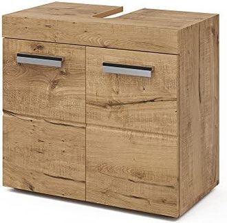 Vicco Meuble sous Vasque Simple Luna, Chêne, 60 x 56 cm