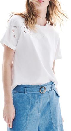 Caroll Damen 251t-tsorrento Kurzarm-T-Shirts, Lucent White, Small