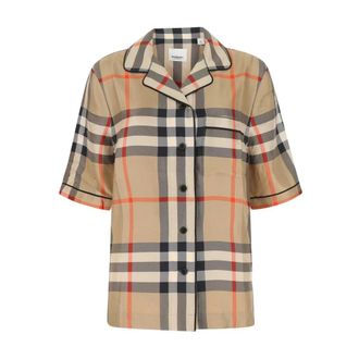 Burberry Check Kurzarmhemd - - Blouses & Shirts - Damen - Mehrfarbig - 2XS