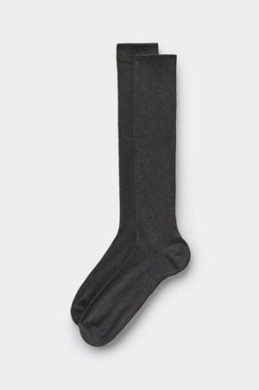 Calzedonia Lange Herrensocken Aus Elastischer Baumwolle Grau