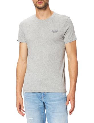 Superdry Herren Vintage Logo Emb Tee T-Shirt, Pumice Stone Marl, XXL