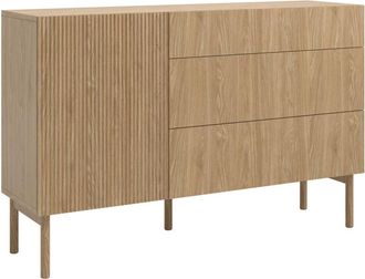 Selsey Selsey NOLIE - Commode &agrave; une porte avec trois tiroirs - 140 cm - couleur de bois ch&ecirc;ne huil&eacute;