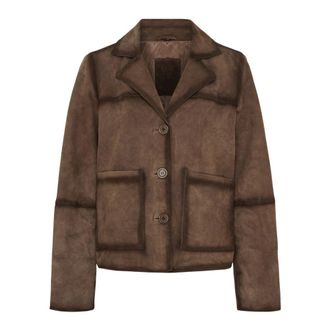 Notyz Kurzer Wildleder-Blazer - - Jackets - Damen - Braun - XS