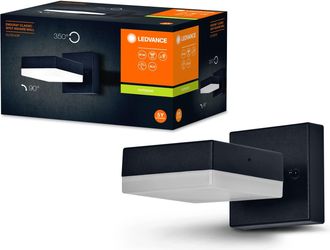 Ledvance ENDURA Classic Spot Square Au&szlig;en-Wandleuchte, schwarz, mit GX53 Sockel (max 12W) f&uuml;r einen einfachen Austausch des Leuchtmittels, ausrichtbarer Leucht