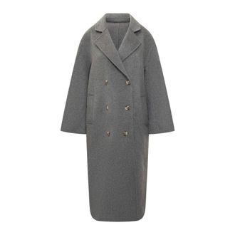 Loulou Studio Femme, Manteaux, Gris, Taille: 40 FR Borneo Coat