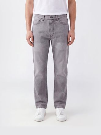 Haikure Jean Tokyo droit en denim de coton &agrave; taille mi-haute