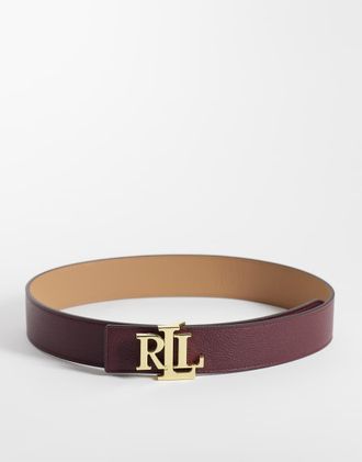 Ralph Lauren wendbarer G&uuml;rtel 30 in Burgunderrot