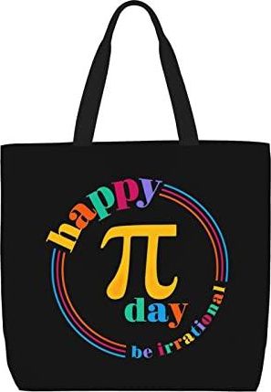 Generic Sac Fourre-Tout Journ&eacute;e Du Pi : Une Journ&eacute;e Math&eacute;matique Amusante Sac &Agrave; Bandouli&egrave;re En Toile Avec Poign&eacute;es Lavables Sacs &Agrave; Main, Pour Voyage, Tous Les