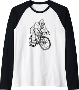 Seembo Gorilla Cycling Bicycle AFFE Lustiges Tierfahrrad Raglan