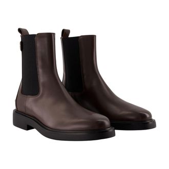 Tod's Womens Gomma Boots - Tods Leather Brown Calfskin Shoes