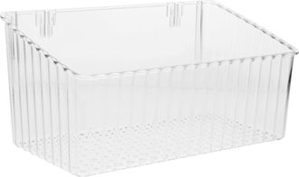 Lurrose Gro&szlig;es Transparentes Wandregal mit Ablaufrinne Selbstklebender Aufbewahrungskorb f&uuml;r Badezimmer und K&uuml;che Abnehmbares Platzsparendes Organizer Regal f