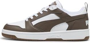 Puma Puma Baskets Basses Unisexes Rebound V6, Blanc-Plat Bronze-Gomme, 42 EU, Puma Gomme Plate Bronze Blanc, 43 EU